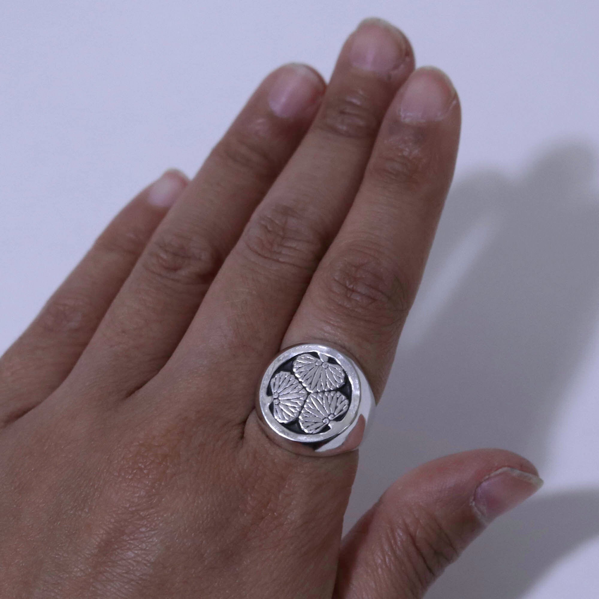 Tokugawa Mallow Ring japanese Clan Crest kamon | Etsy