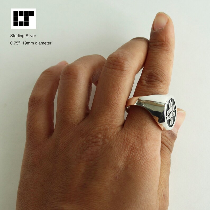 Crossing Arrow Kamon Japanese Clan Crest Ring Kamon Silver - Etsy