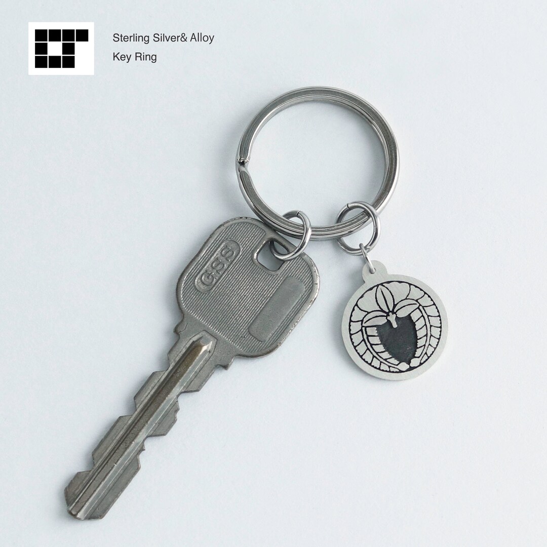 Key Chain - Weeping Wisteria in a Circle - Kamon - Japanese Family ...