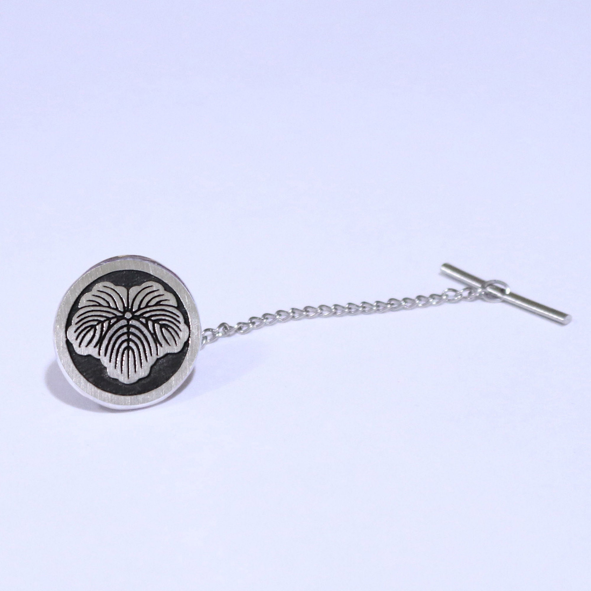 Ivy in a Circle Kamon Silver Kamon Tie Tack / Lapel Pin | Etsy