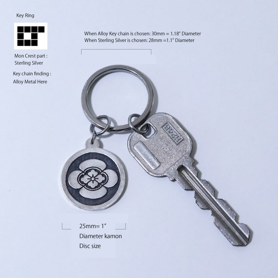 Japanese Quince in a Circle Key Chain Kamon Japanese - Etsy
