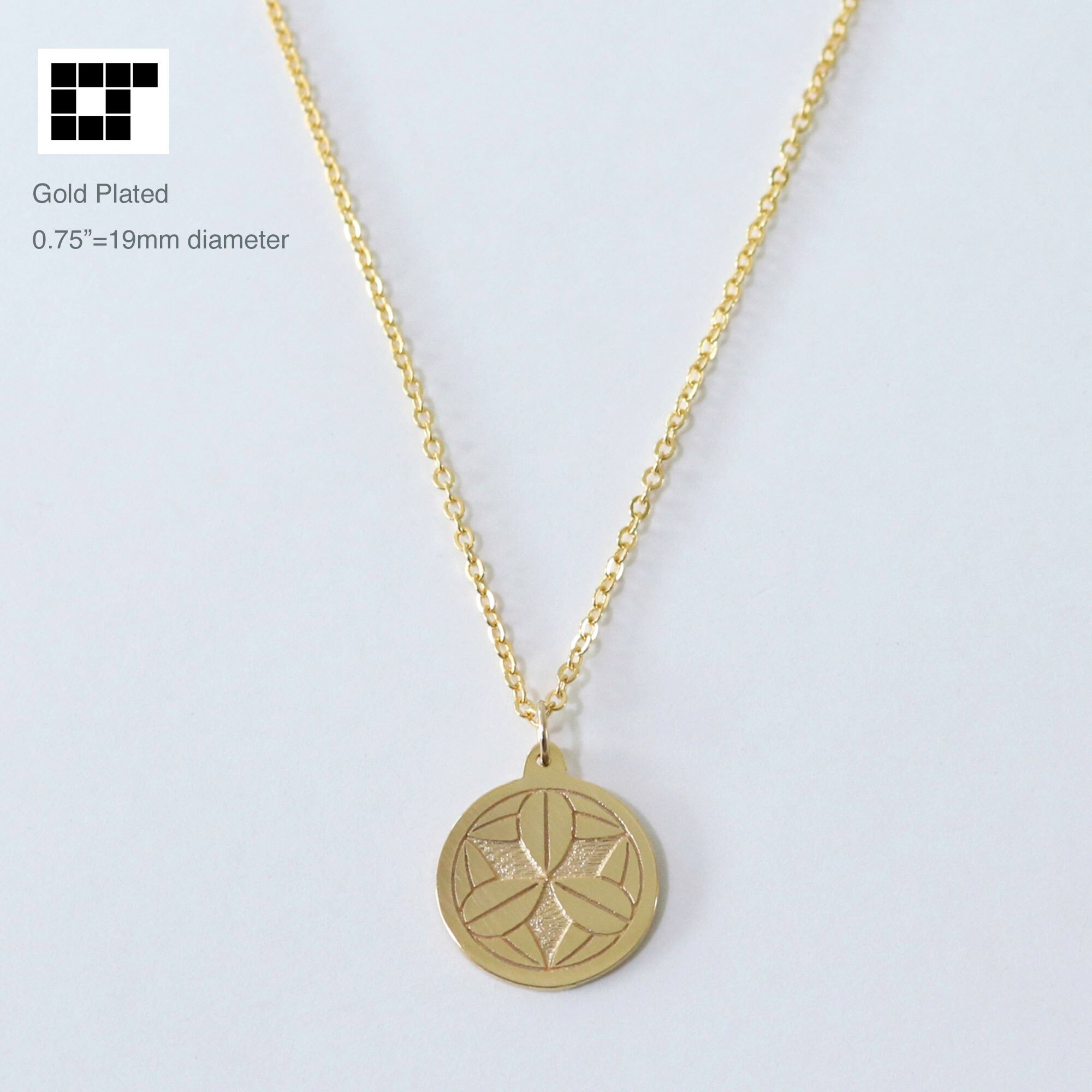 Nine Bamboo Leaves in a Circle Kamon Necklace Japanese - Etsy