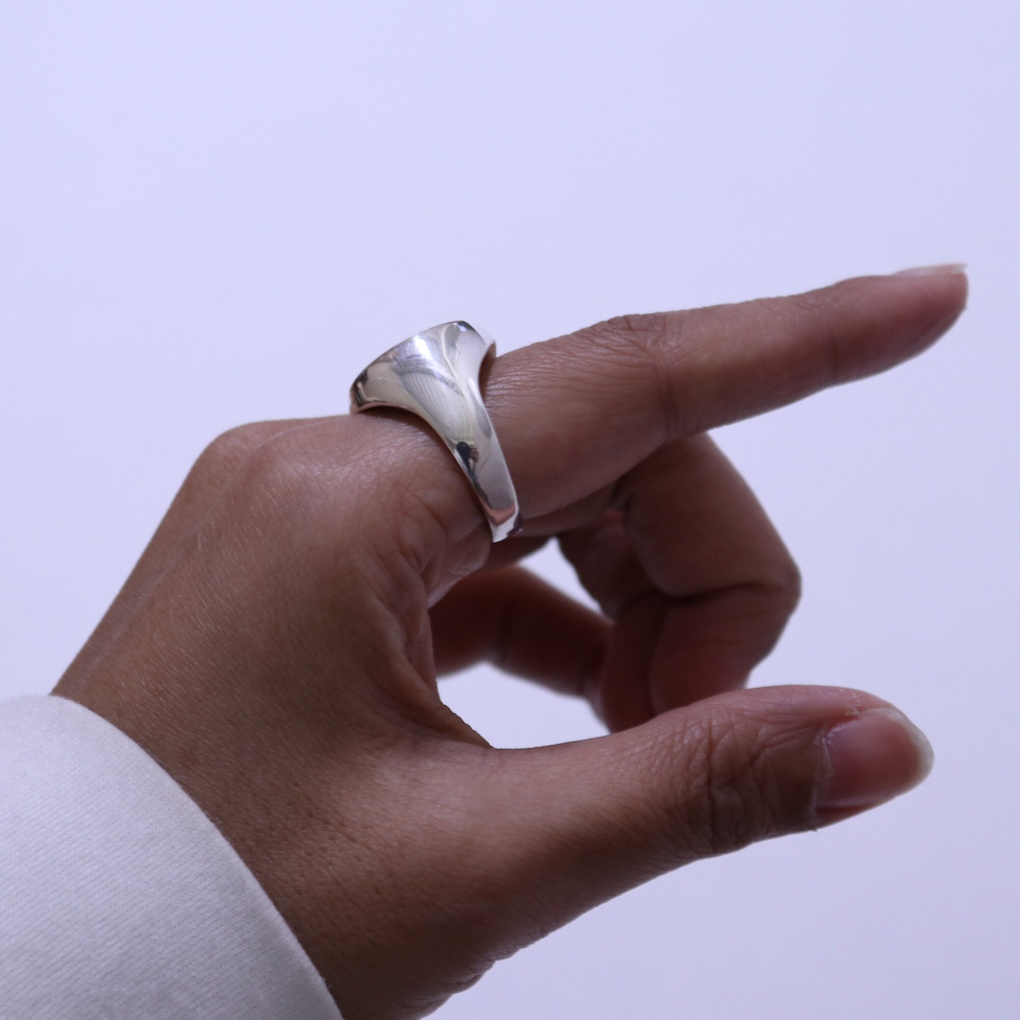 Crane in a Circle Japanese Kamon Silver Ring - Etsy