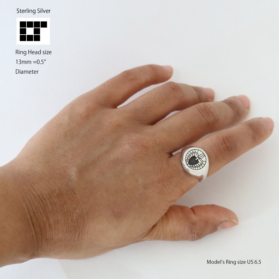 Small Ring Japanese Kamon Ring Weeping Wisteria in a Circle - Etsy