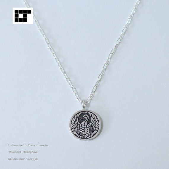 A Crane in a Circle Tsurumaru Kamon Pendant Japanese - Etsy