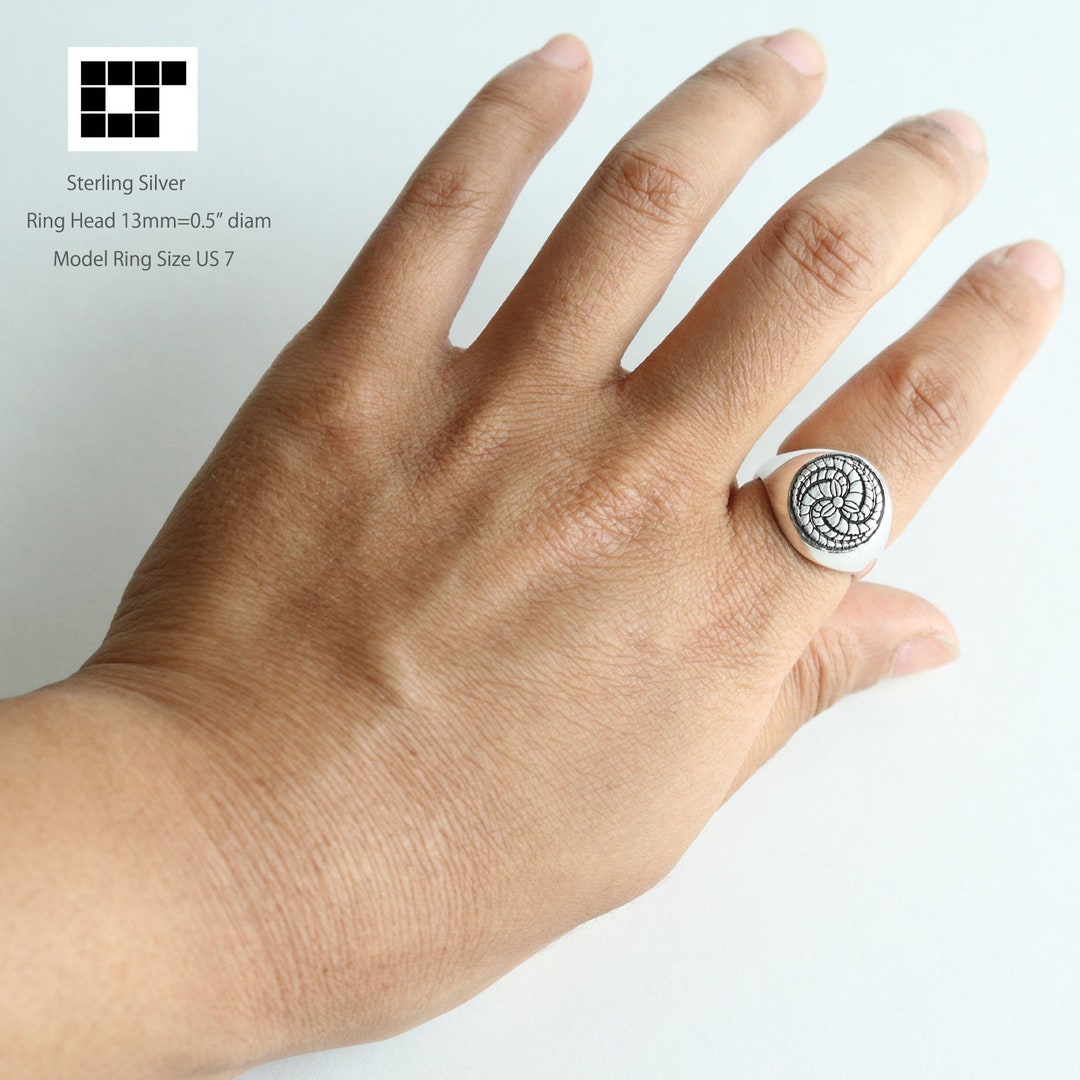 Three-swirled Wisteria (kuroda) Kamon - Japanese Family Crest Ring - Etsy