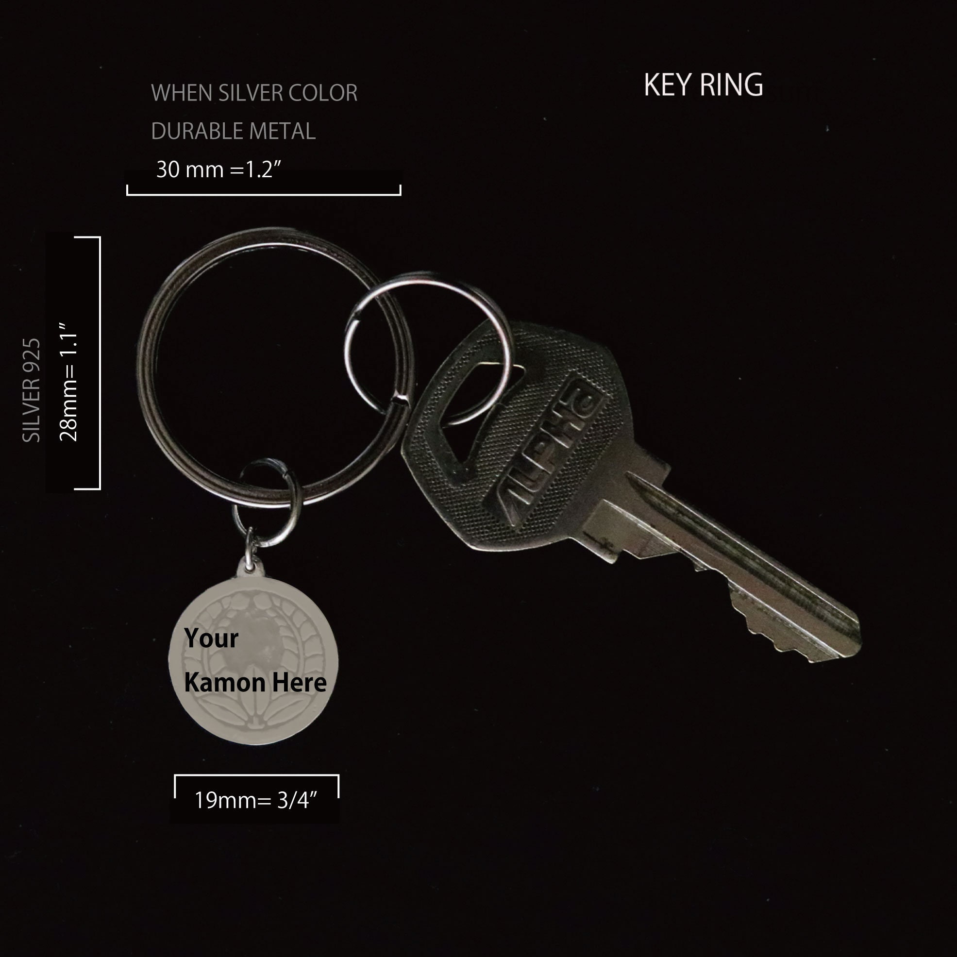 Tosa-oak in a Circle Key Chain Kamon Japanese Family - Etsy