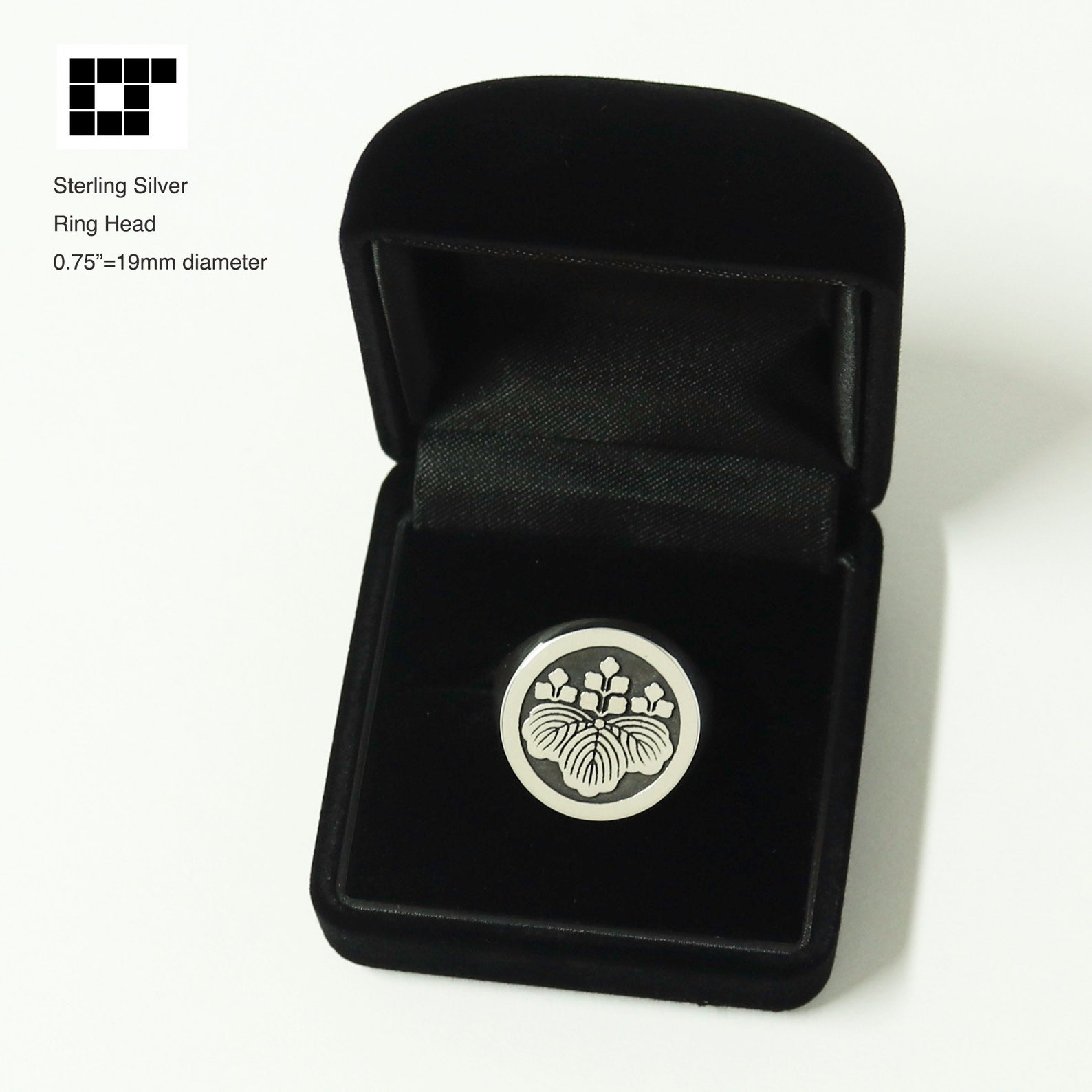 Japanese Kamon Ring Paulownia 丸に五三桐 Maruni Gosan Kiri - Etsy