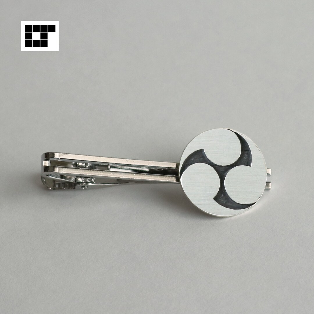 Tie Bar Hidari Mitsu Tomoe Three Clockwise Swirls Japanese Clan Crest ...