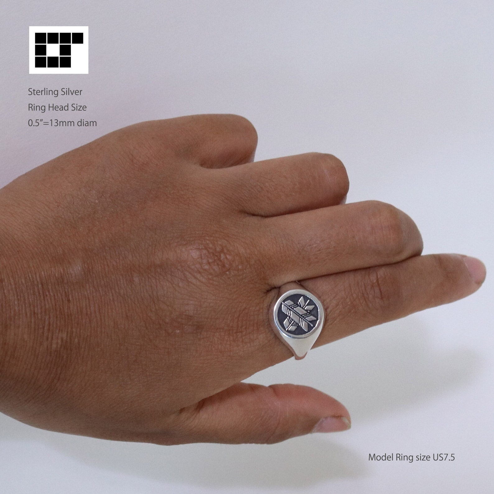 Crossing Arrows in a Circle Small Ring Japanese Kamon Ring - Etsy