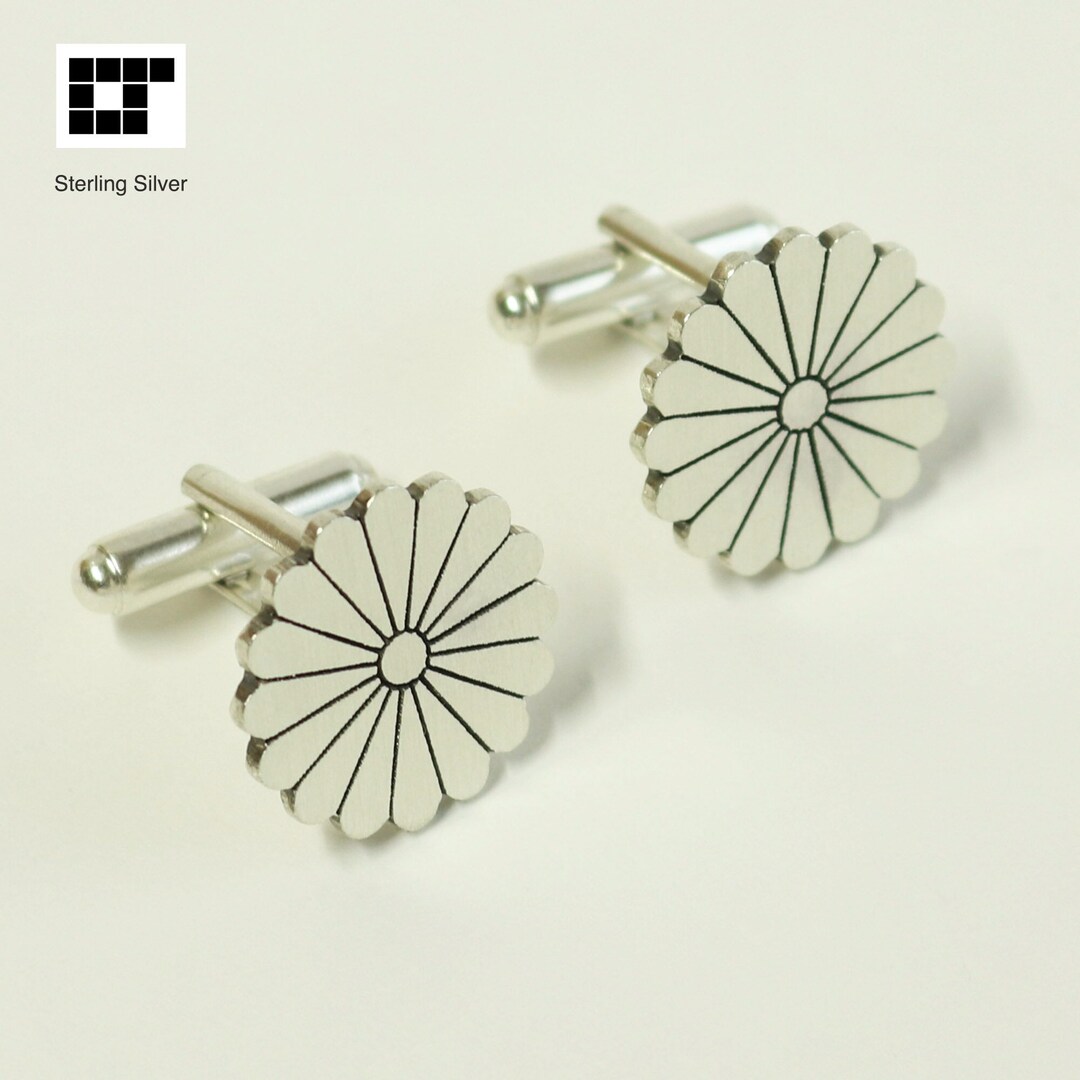 Crisantemo Kamon Gemelos de plata Kamon japonés - Etsy España