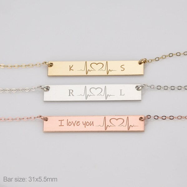 Heart Beat Necklace - Etsy
