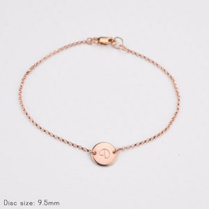 Dainty Initial Bracelet for Women,custom Initial Disc Bracelet,delicate Initial Bracelet ...