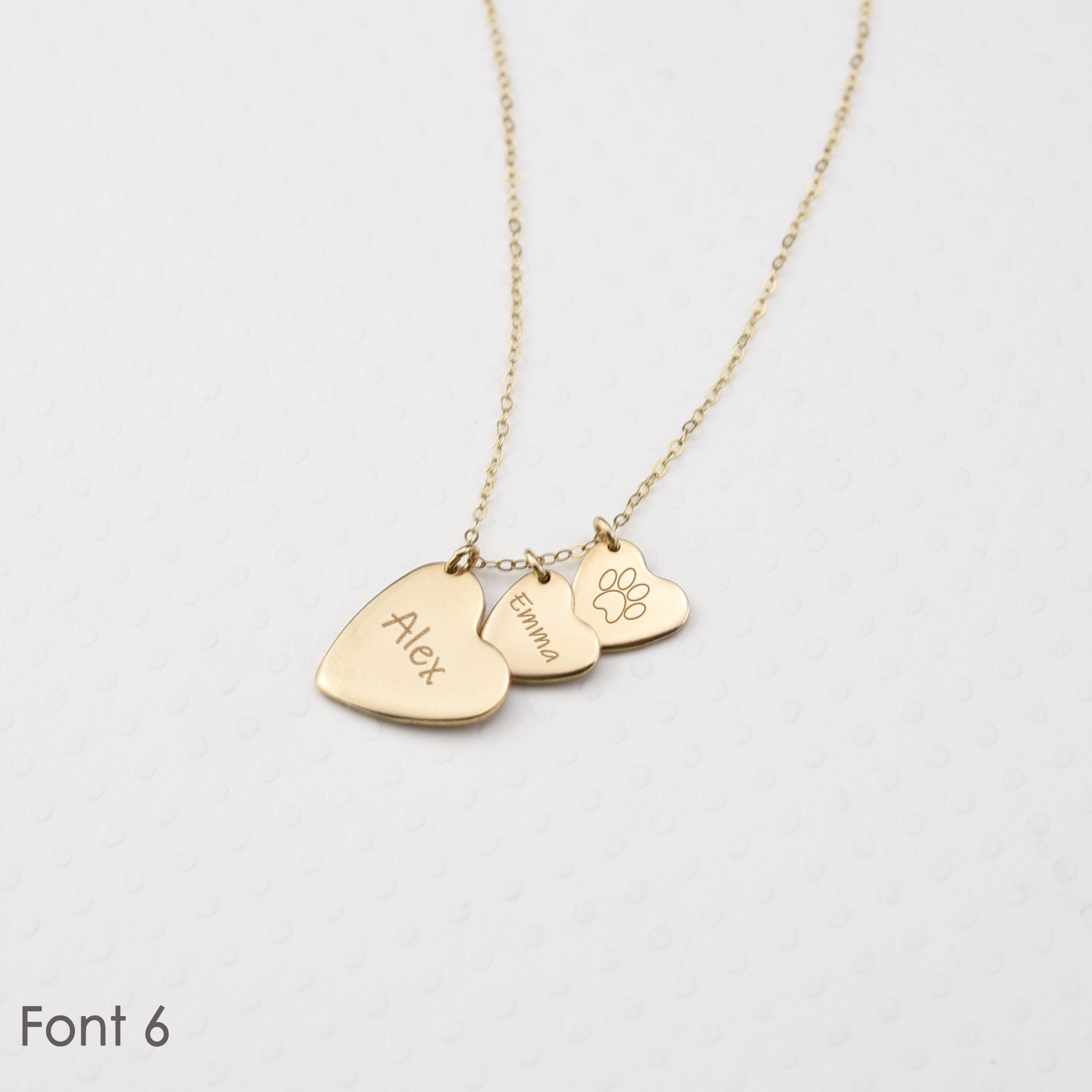 Personalized Heart Initial Necklace for Womenfamily Initial - Etsy