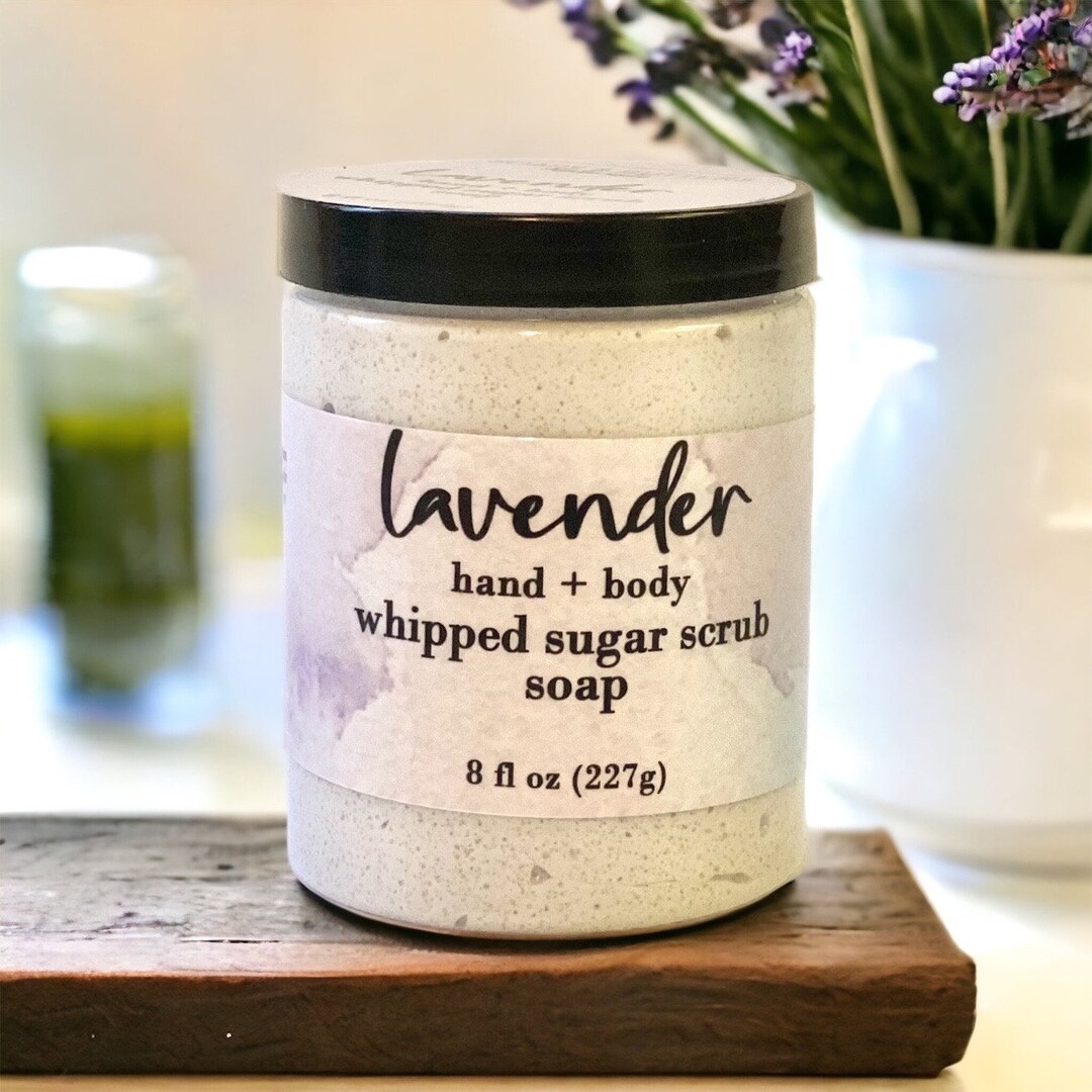Lavender Whipped Sugar Scrub Hand & Body Scrub Foaming Sugar Scrub ...