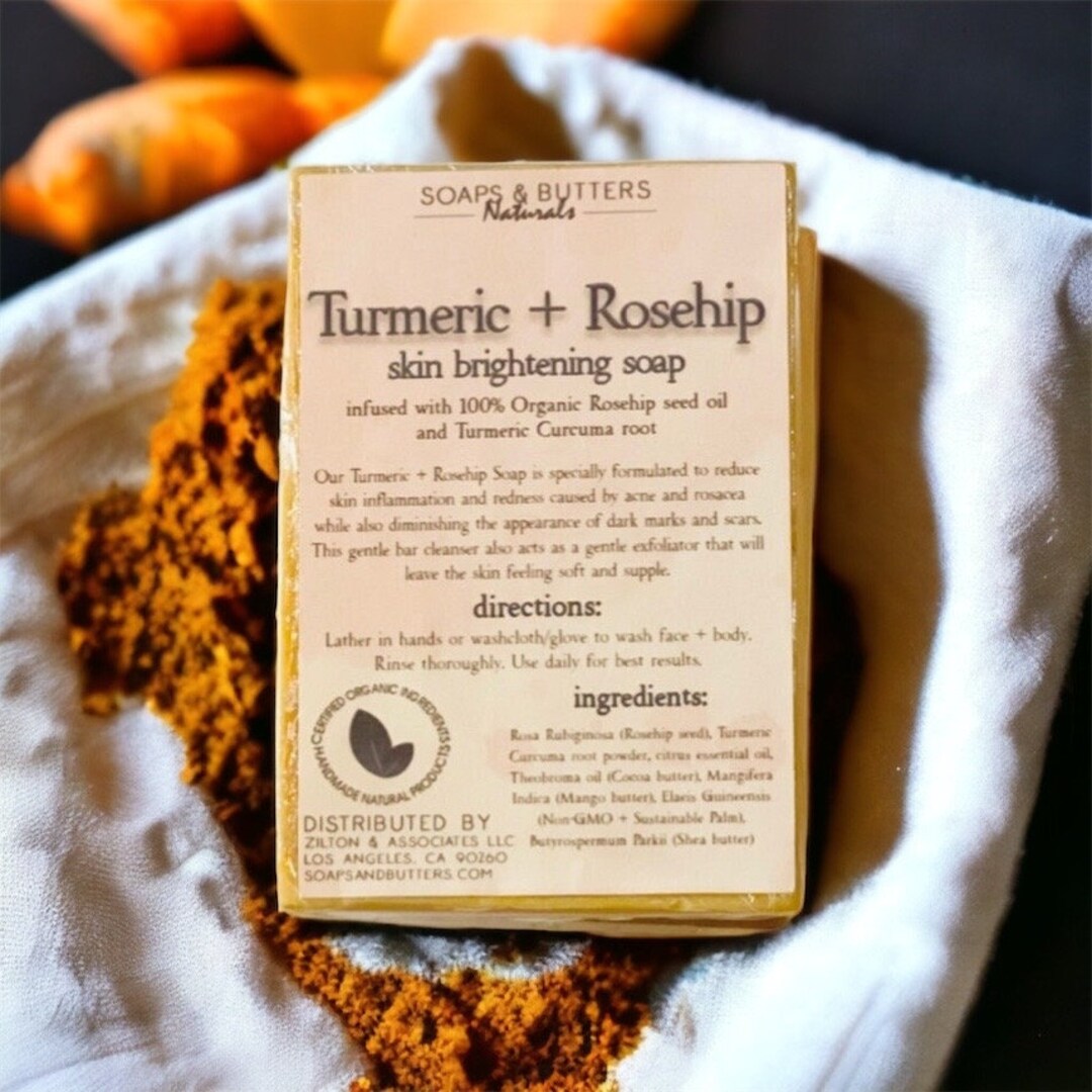 Turmeric and Rosehip Oil Soap, Anti-aging Soap, Face and Body Soap ...