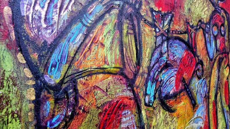 Hunting Painting Oil on Canvas Ancient Greek Mythology Art Sologubov ...