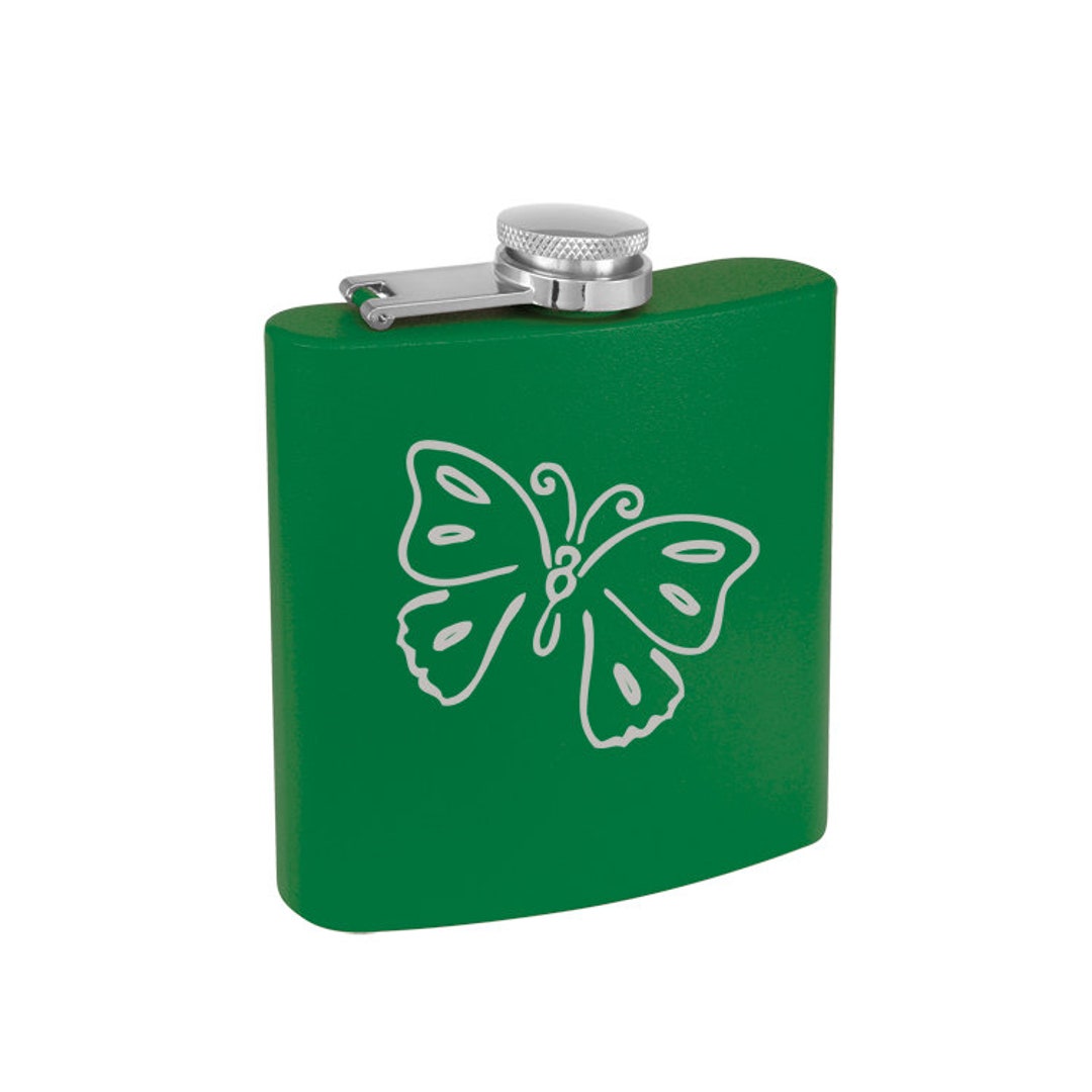 Stainless Steel Flask With Your Choice of Butterfly Design | Butterfly ...