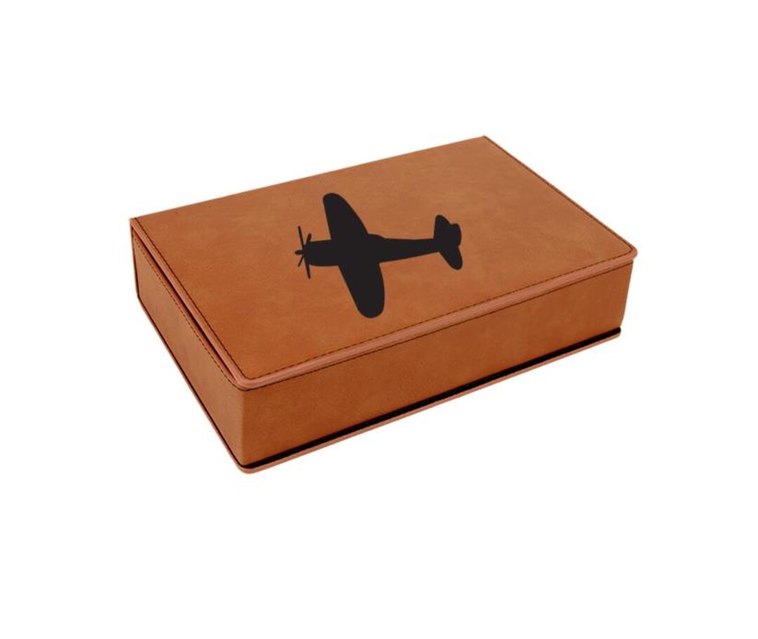 Pilot Leatherette Flask Gift Set With Your Choice Military Aircraft ...
