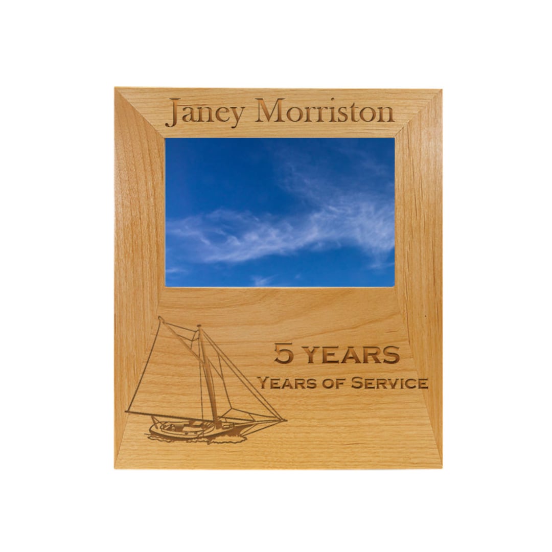Large Engraving Area Alder Wood Picture Frame With Your Choice of ...