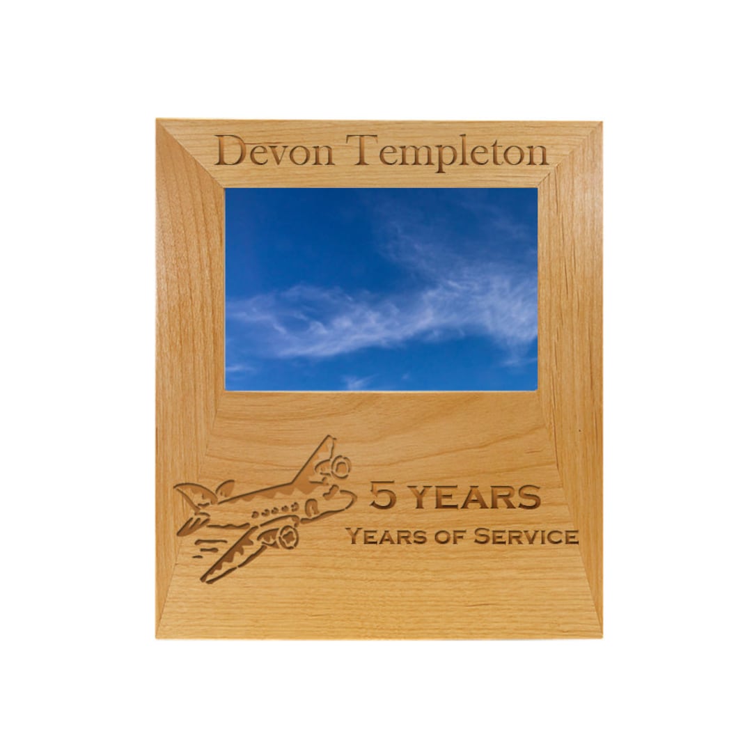 Large Engraving Area Alder Wood Picture Frame With Your Choice of ...