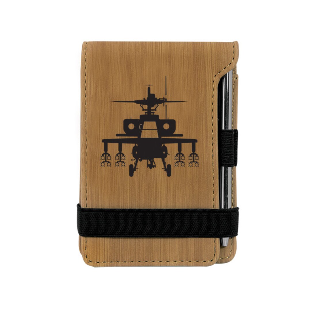 Leatherette Mini Notepad & Pen With Your Choice of Helicopter Design ...