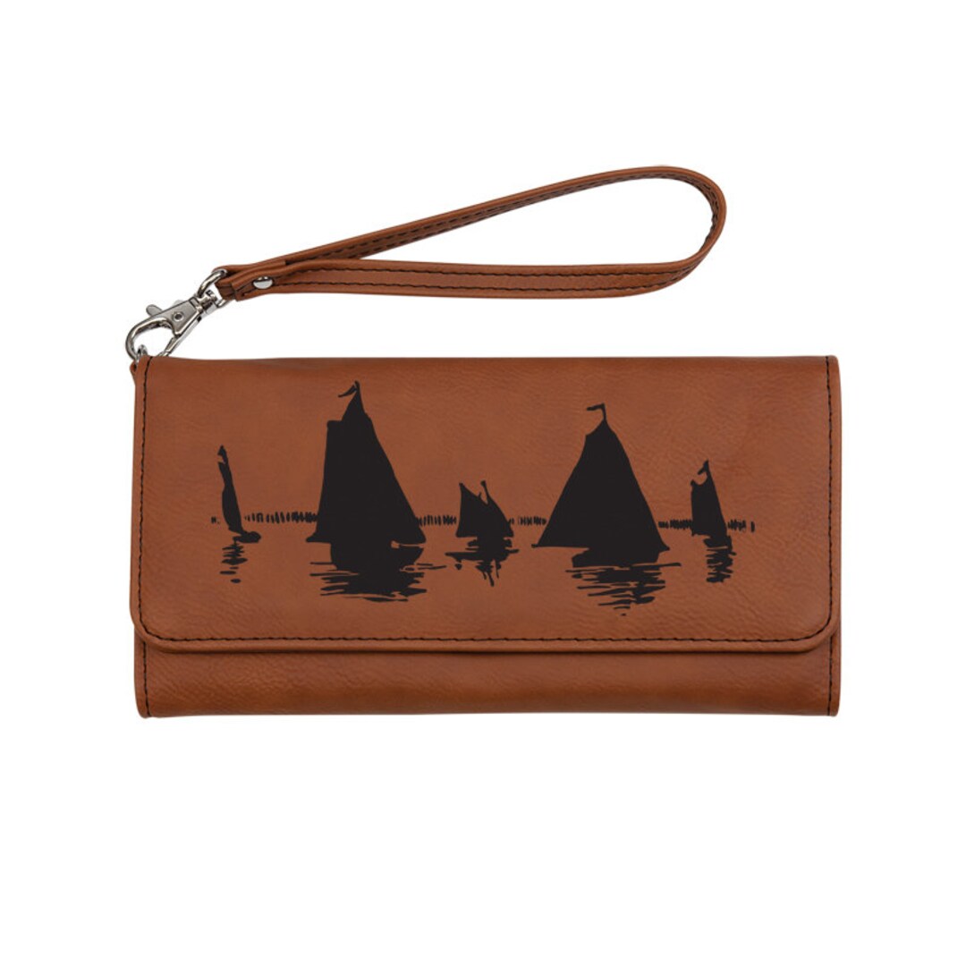 Personalized Removable Wrist Strap Leatherette Wallet With Your Choice ...