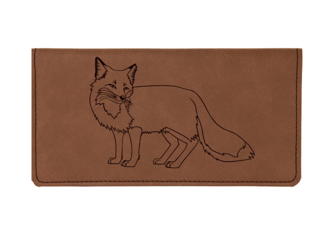 Engraved Leatherette Checkbook Cover With Your Choice of Wildlife ...