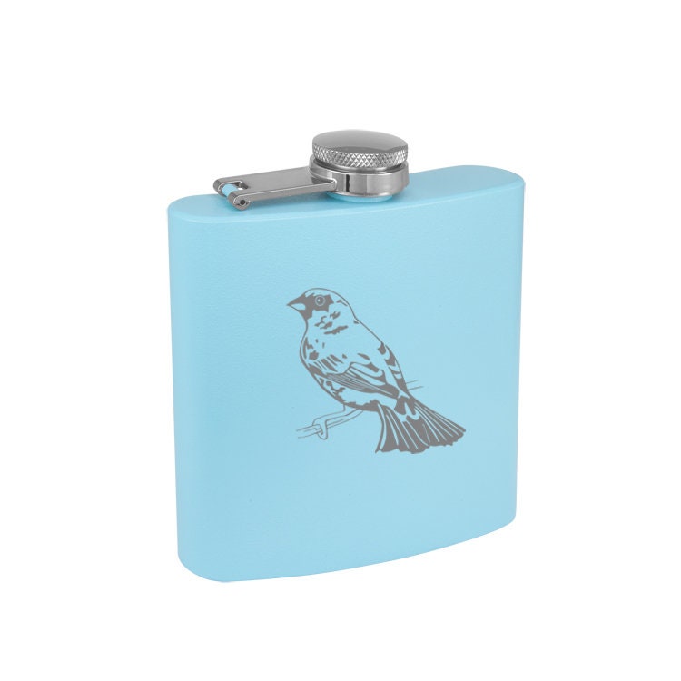 Stainless Steel Flask with your choice of Bird Design Bird | Etsy