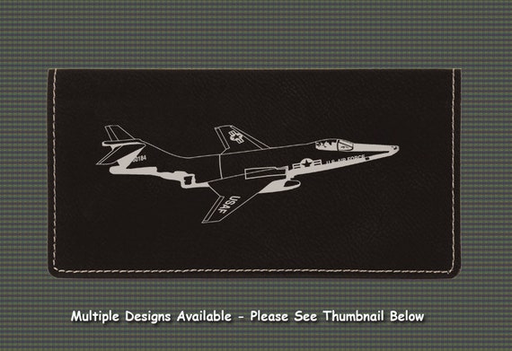 Engraved Leatherette Checkbook Cover Military Aircraft | Etsy