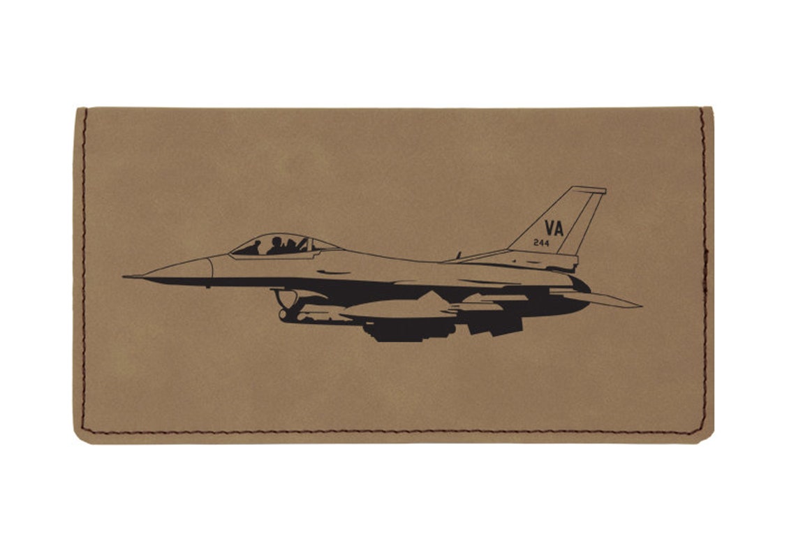 Engraved Leatherette Checkbook Cover Military Aircraft | Etsy