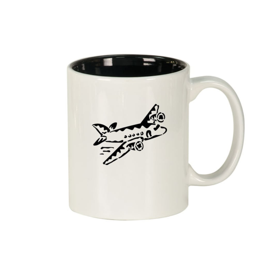 Personalized Ceramic Coffee Mug With Choice of Airplane Design ...