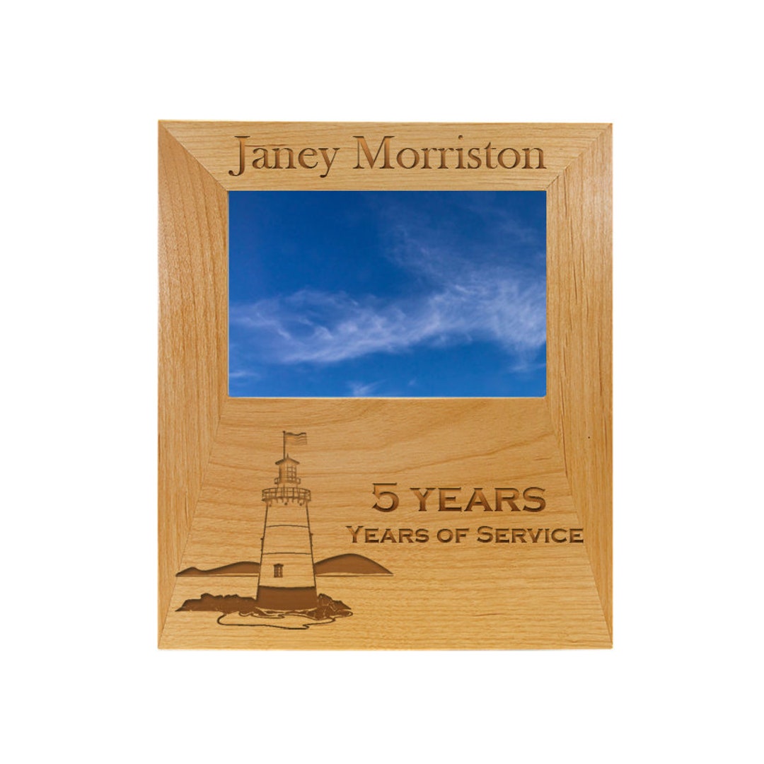 Large Engraving Area Alder Wood Picture Frame With Your Choice of ...