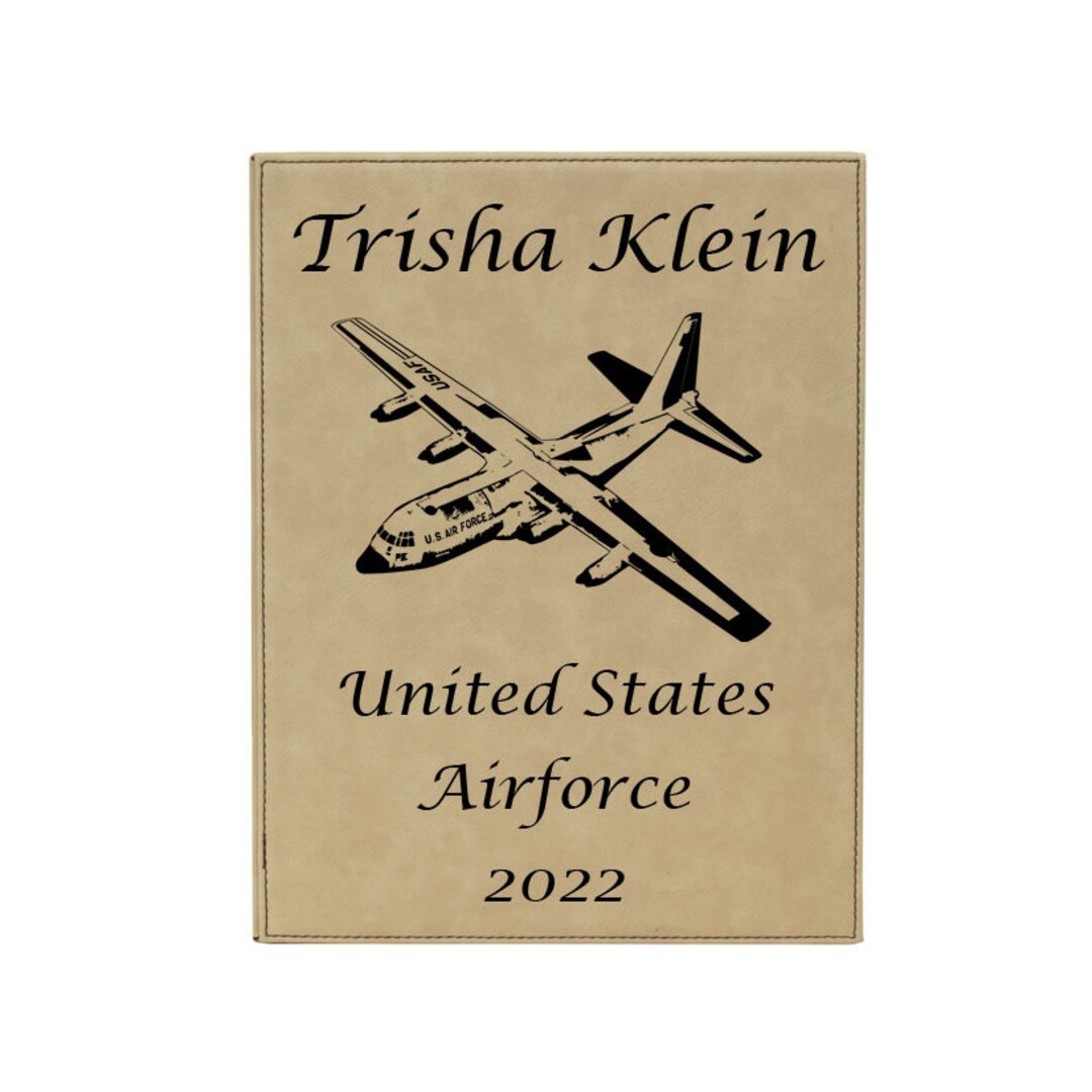 Leatherette Aviation Plaque With Your Choice of Military Aircraft ...
