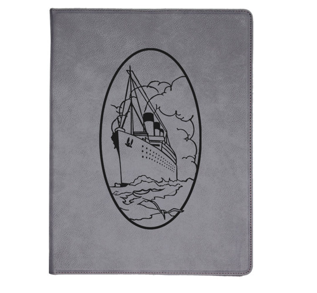 Leatherette Portfolio -with Your Choice of Boat Design | Boat Portfolio ...