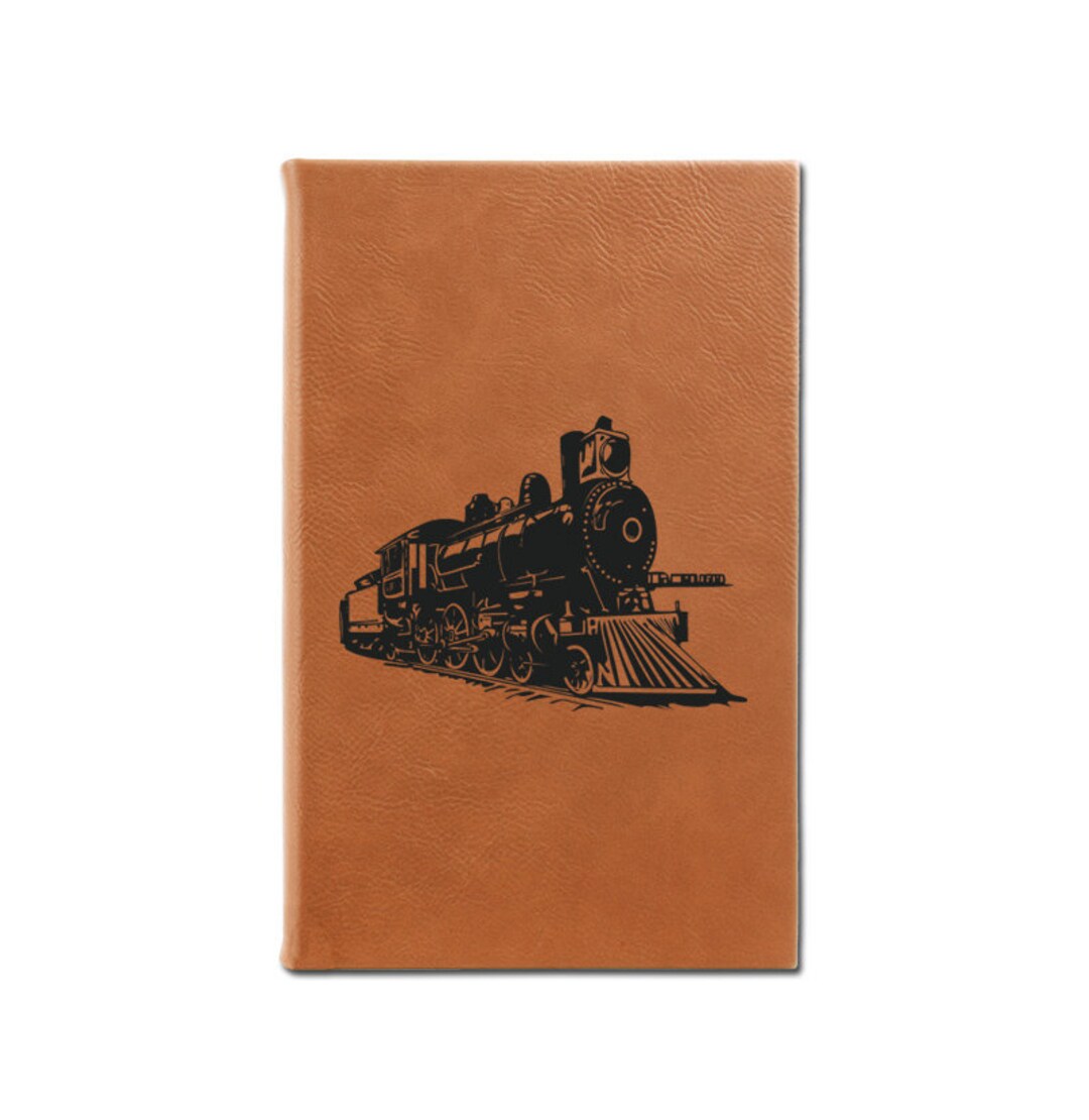 Engraved Leatherette Journal With Your Choice of Train Design | Train ...