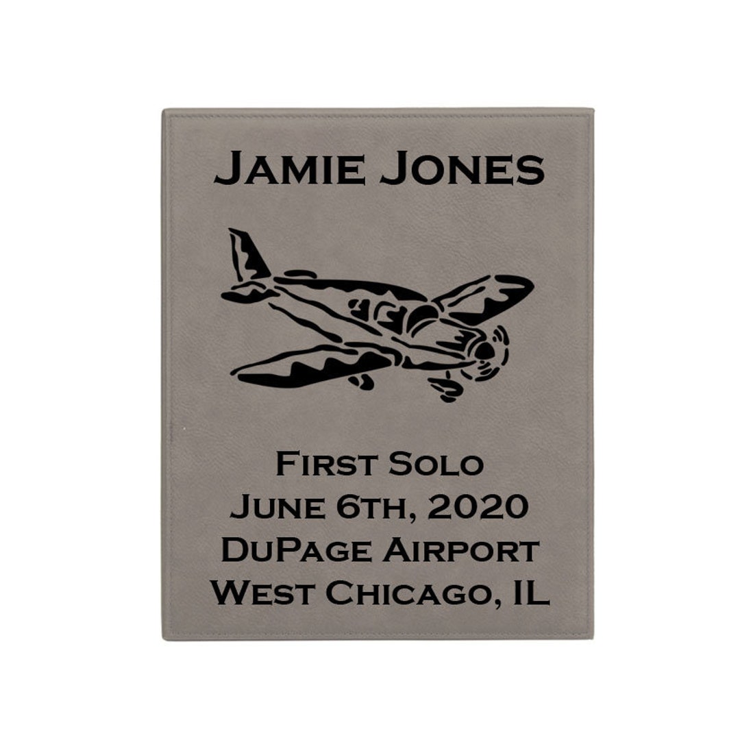 Leatherette Aviation Plaque With Your Choice of Airplane Design ...