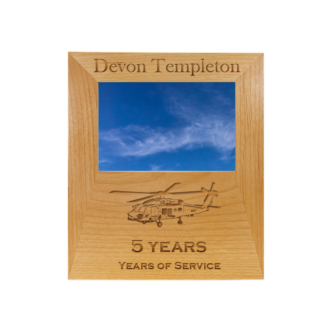 Large Engraving Area Alder Wood Picture Frame With Your Choice of ...