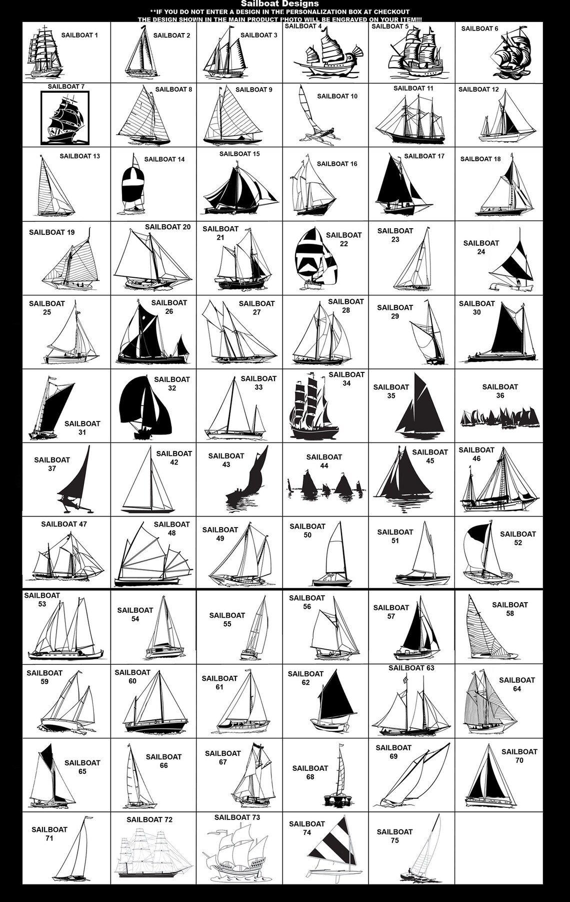 Personalized Bamboo Cutting Board With Your Choice of Sailboat | Etsy