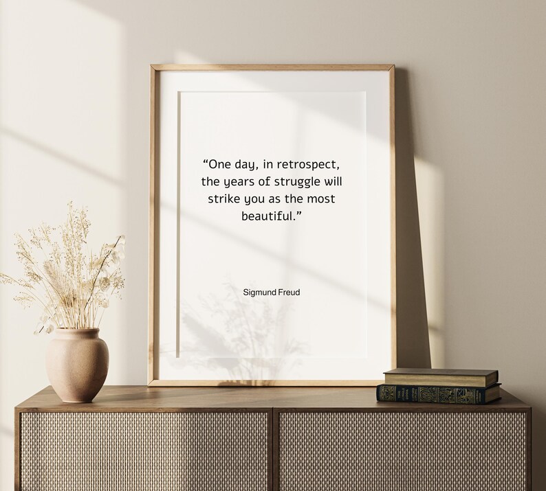Sigmund Freud Quote Poster: Inspirational Wall Art (digital Download ...