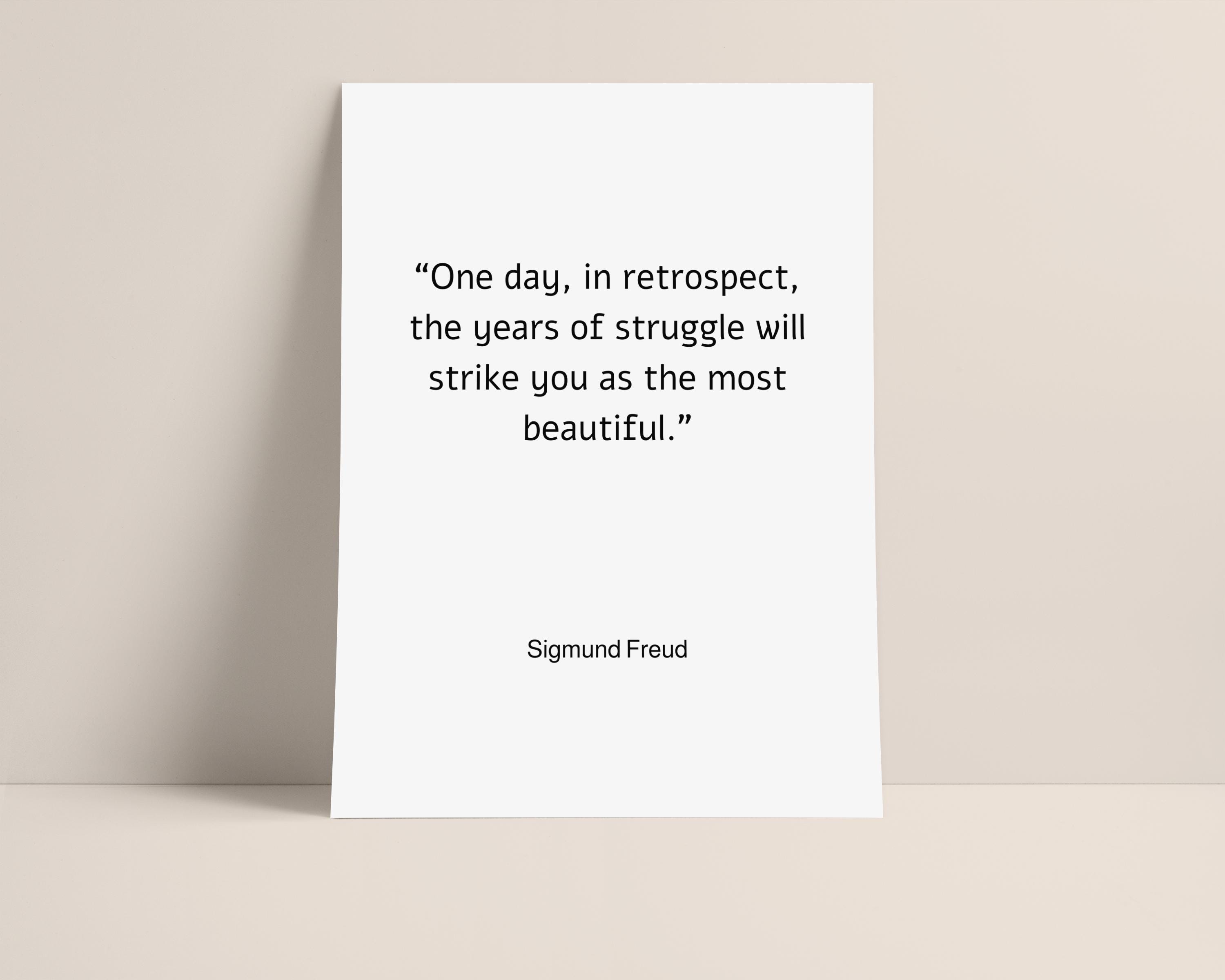 Sigmund Freud Quote Poster: Inspirational Wall Art (digital Download ...