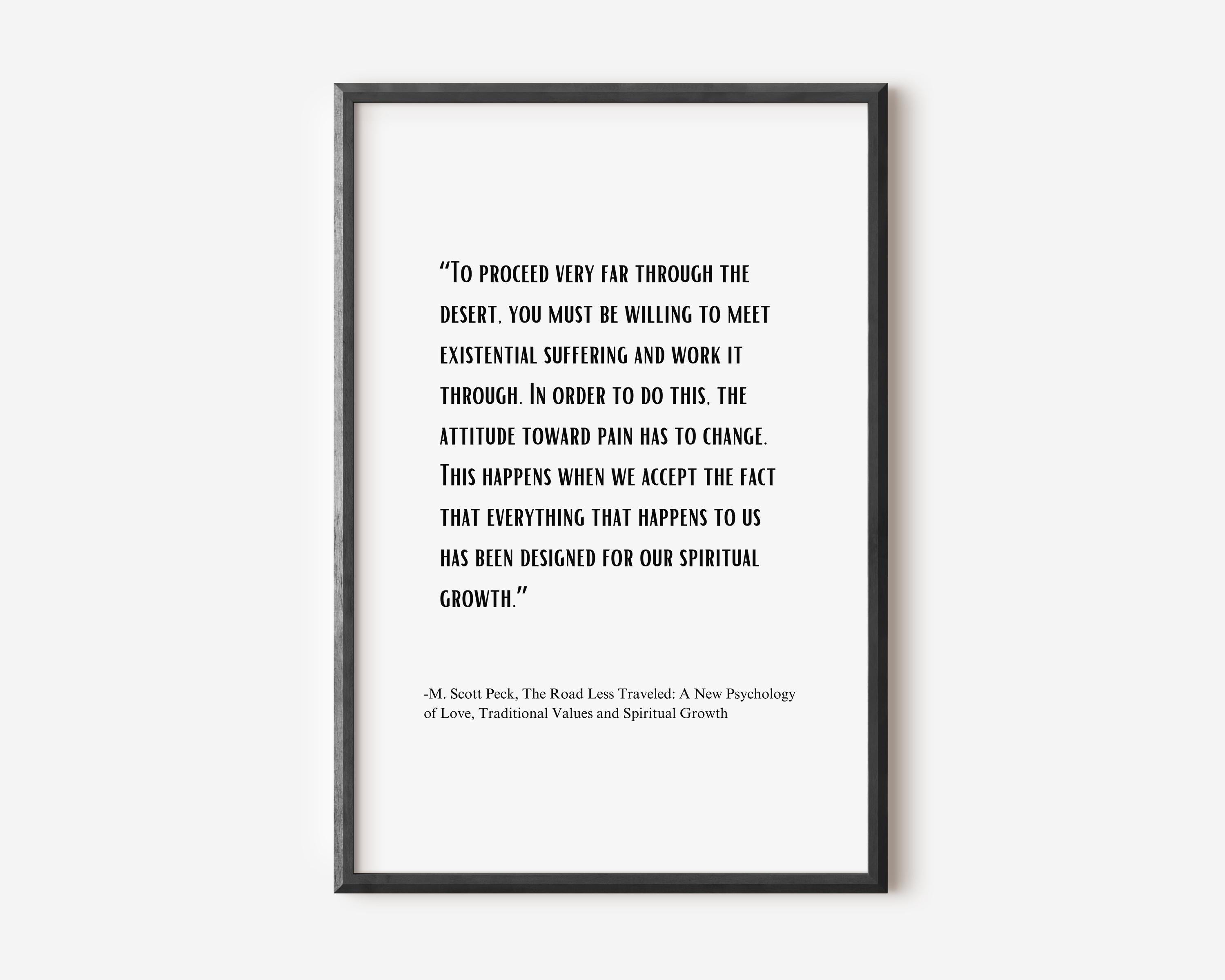 M. Scott Peck Quote Poster: the Road Less Traveled (digital Download ...