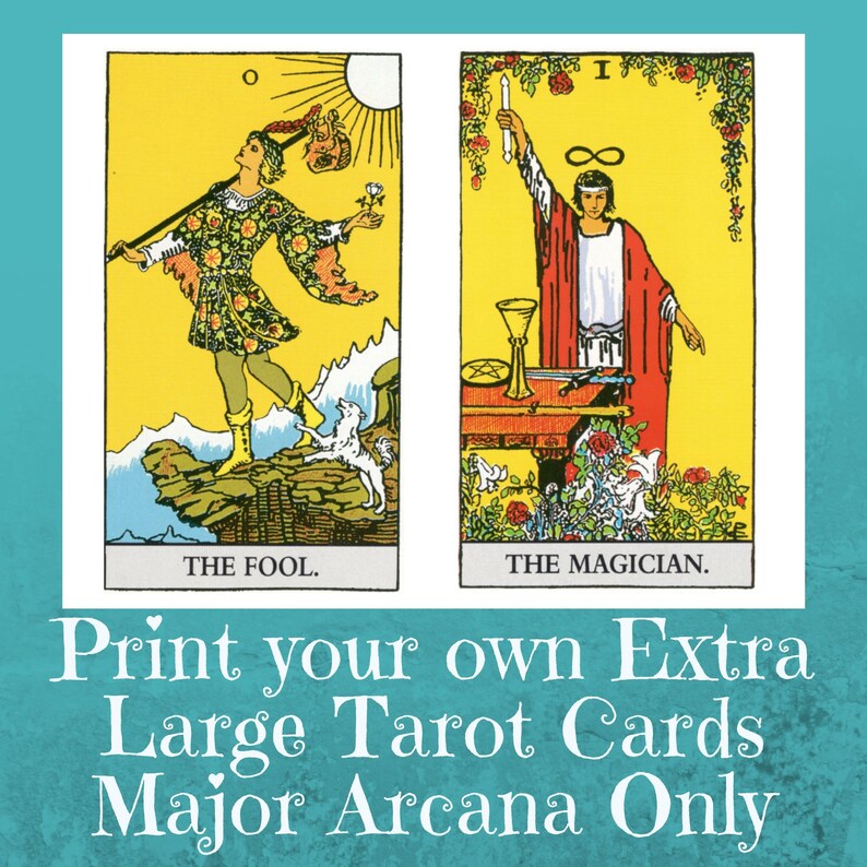 Extra Large Tarot Deck Major Arcana Only Tarot Card Deck Etsy Canada