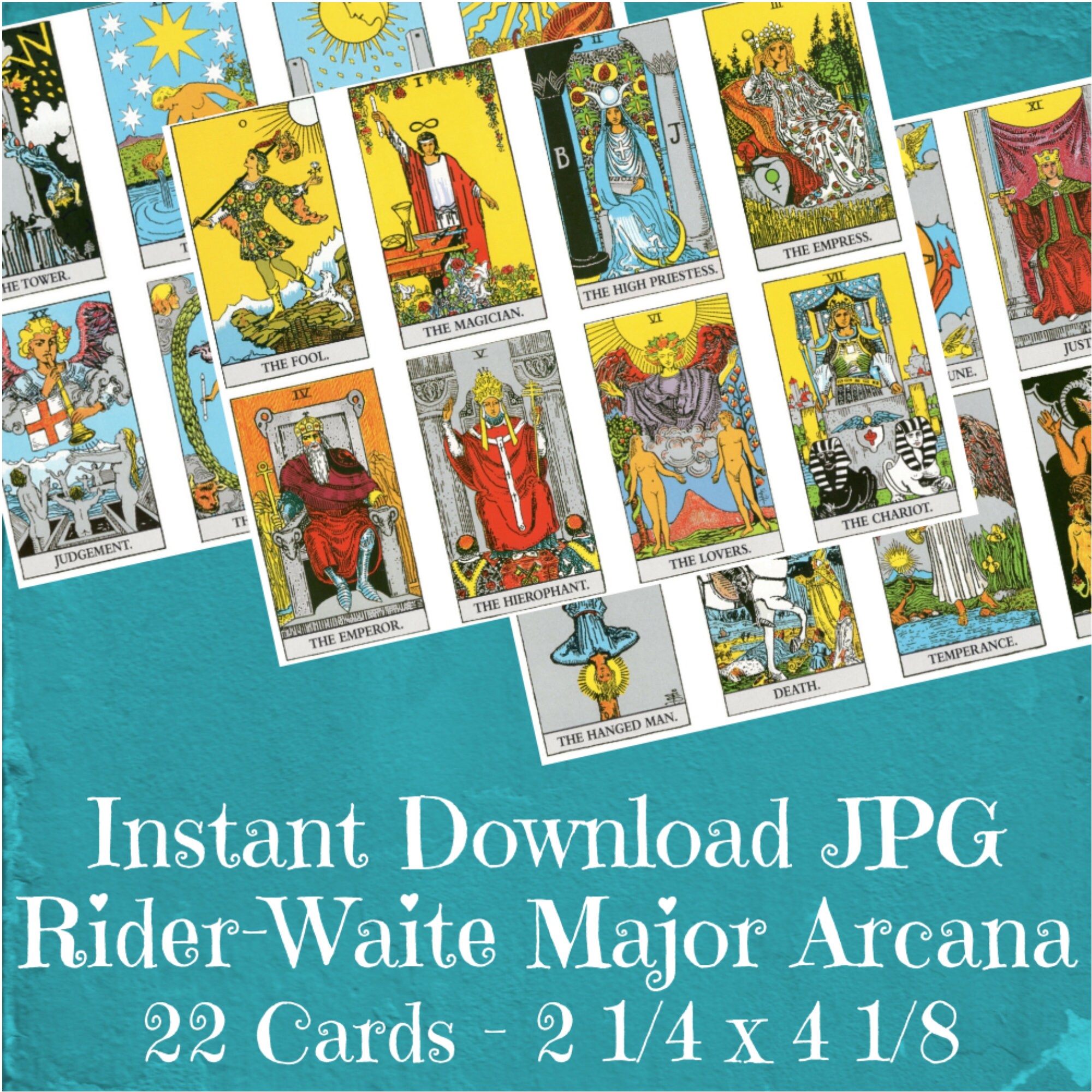 Tarot Card Deck Major Arcana Only Rider Waite Smith Tarot Etsy