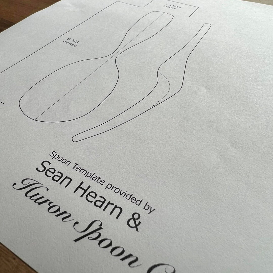 T0102 Eating Spoon Template- DIGITAL DOWNLOAD - Etsy