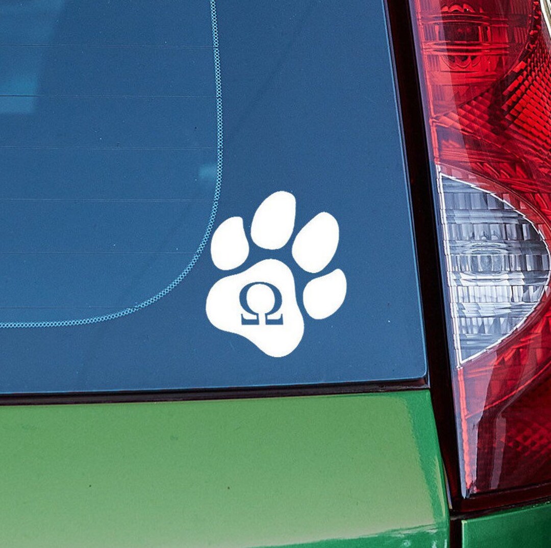 Omega Pup Paw Vinyl Decal - 20 Colors - Custom Sizing! - Etsy