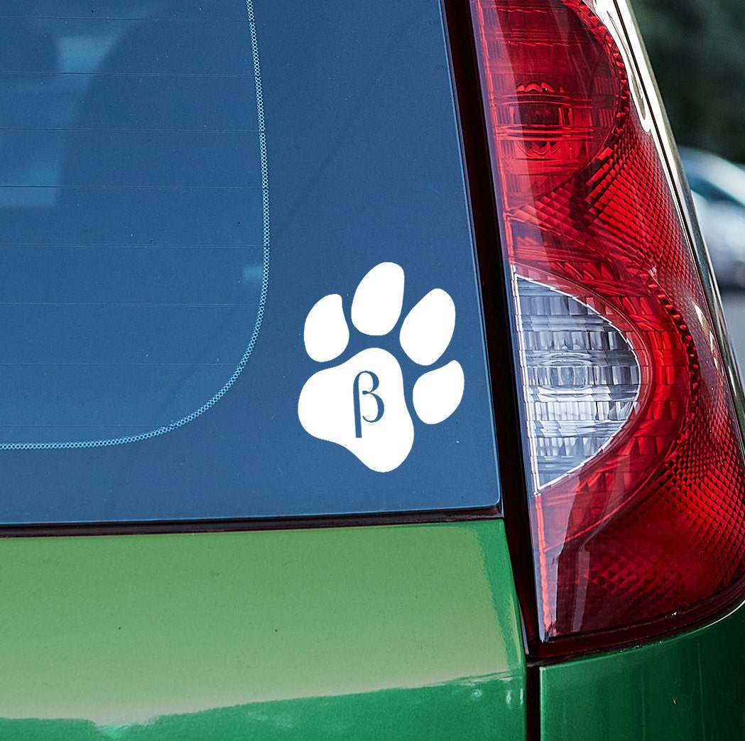 Beta Pup Paw Vinyl Decal 20 Colors Custom Sizing | Etsy