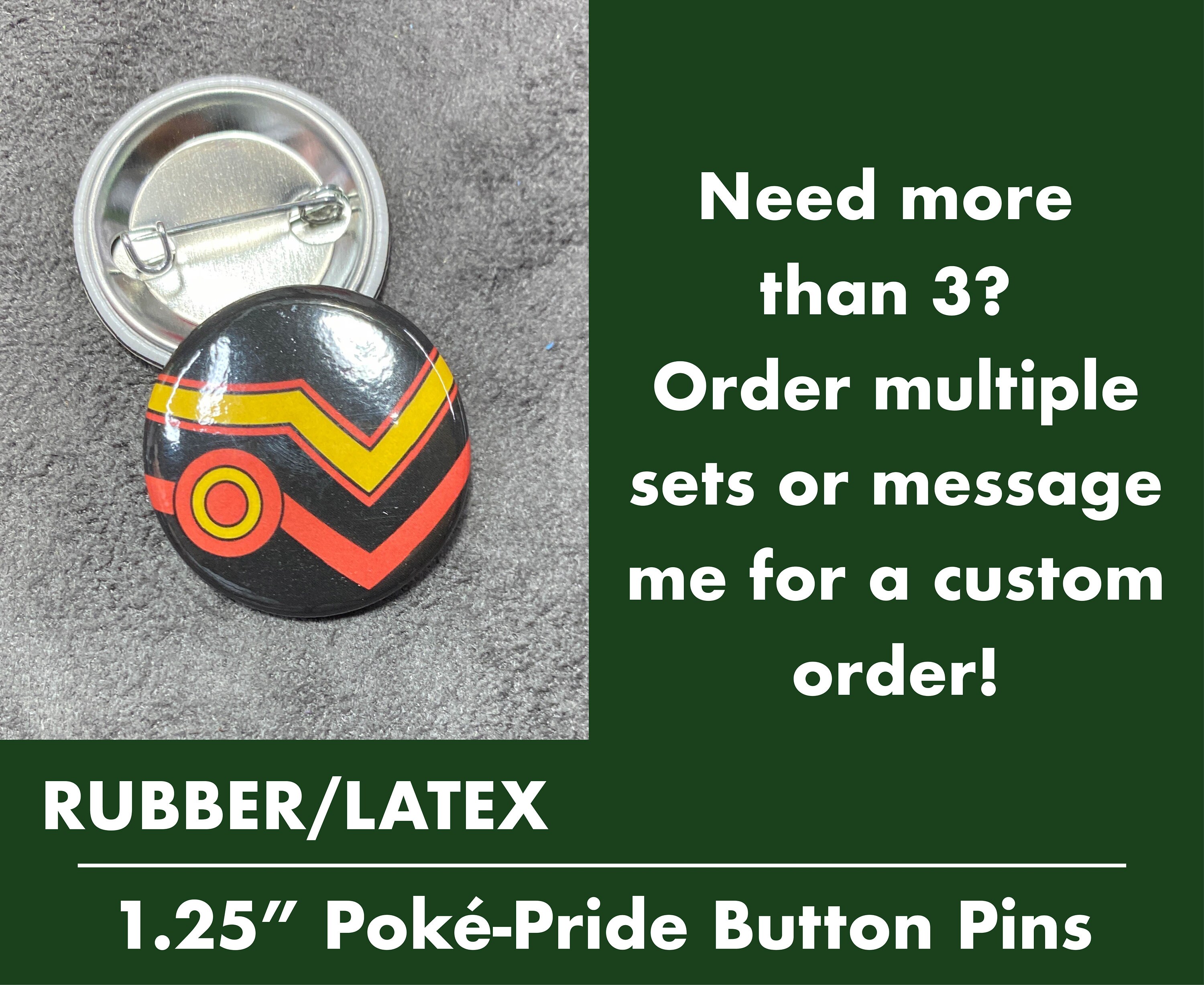 Pick a 3-pack of Poké-pride Pins YOU CHOOSE - Etsy