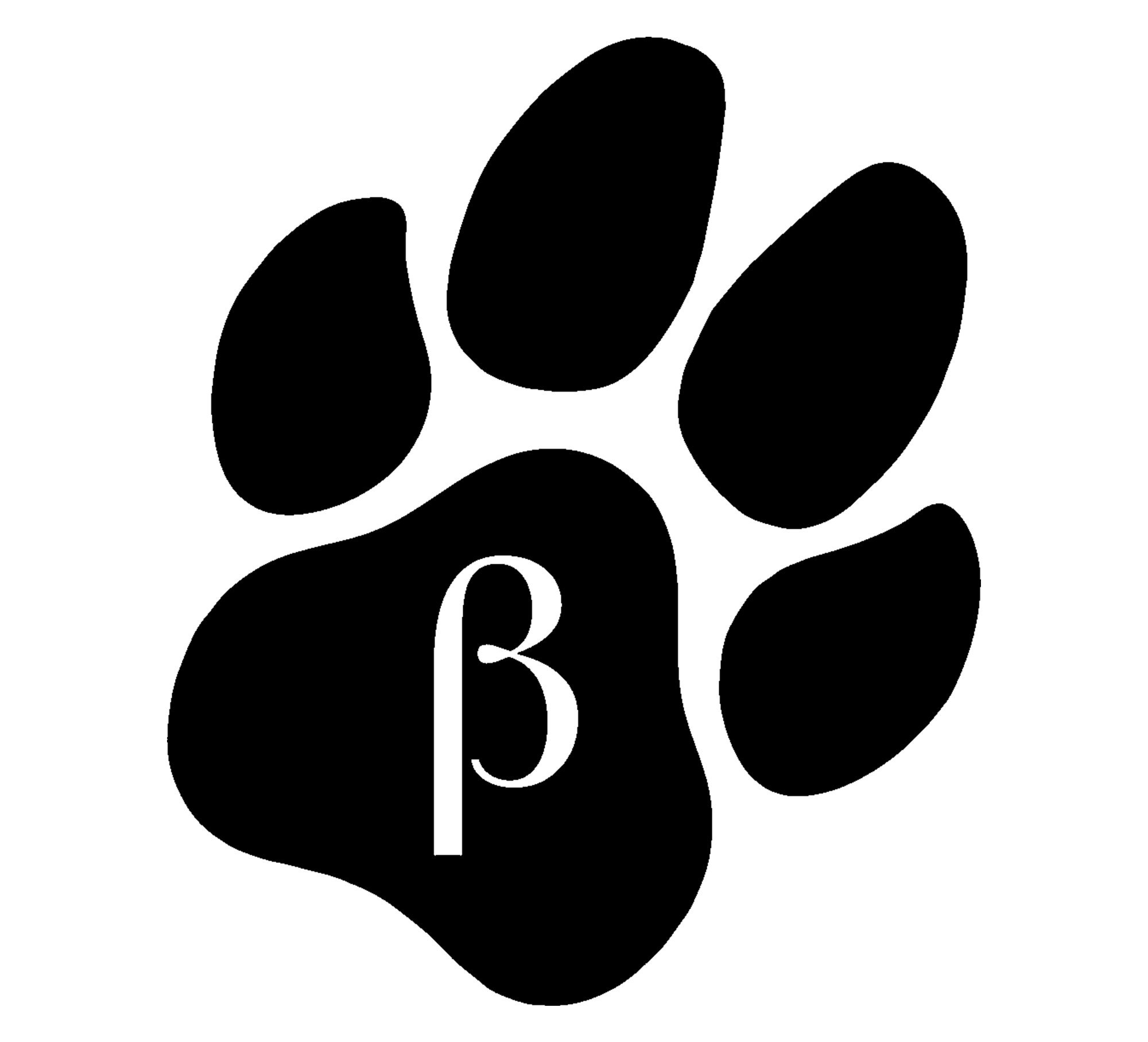 Beta Pup Paw Vinyl Decal 20 Colors Custom Sizing | Etsy