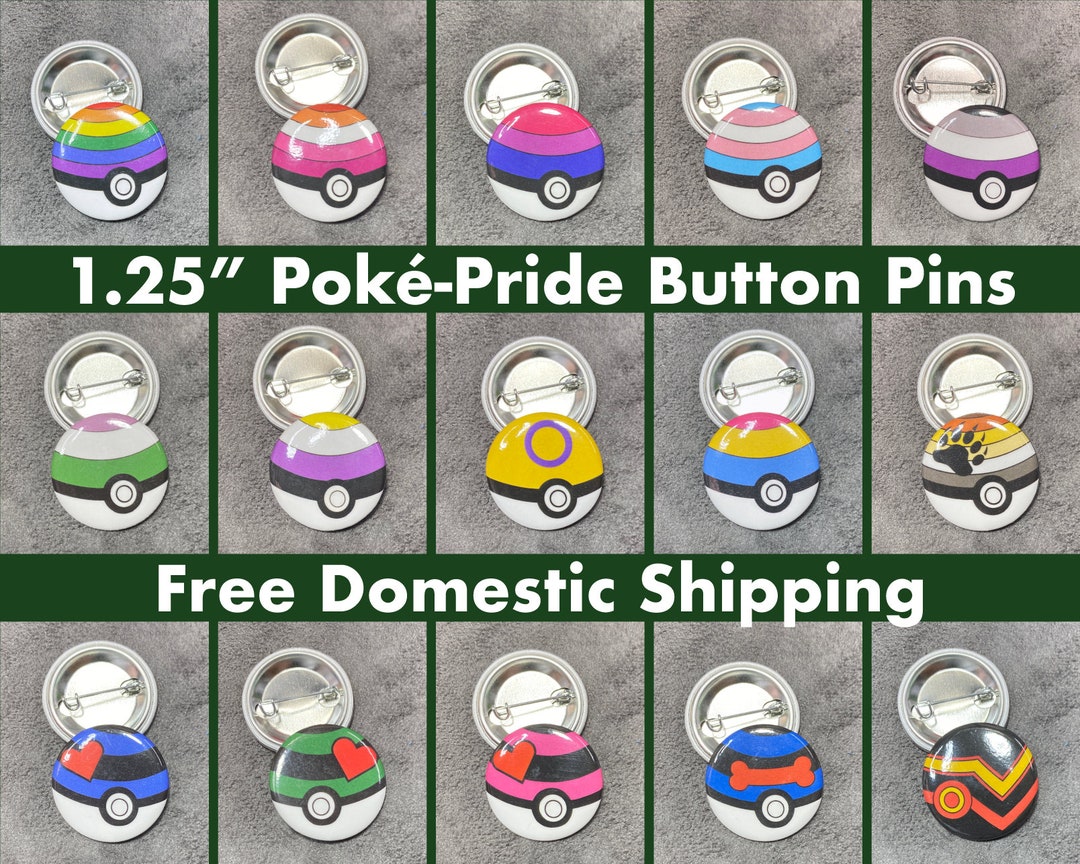 Pick a 3-pack of Poké-pride Pins YOU CHOOSE! - Etsy